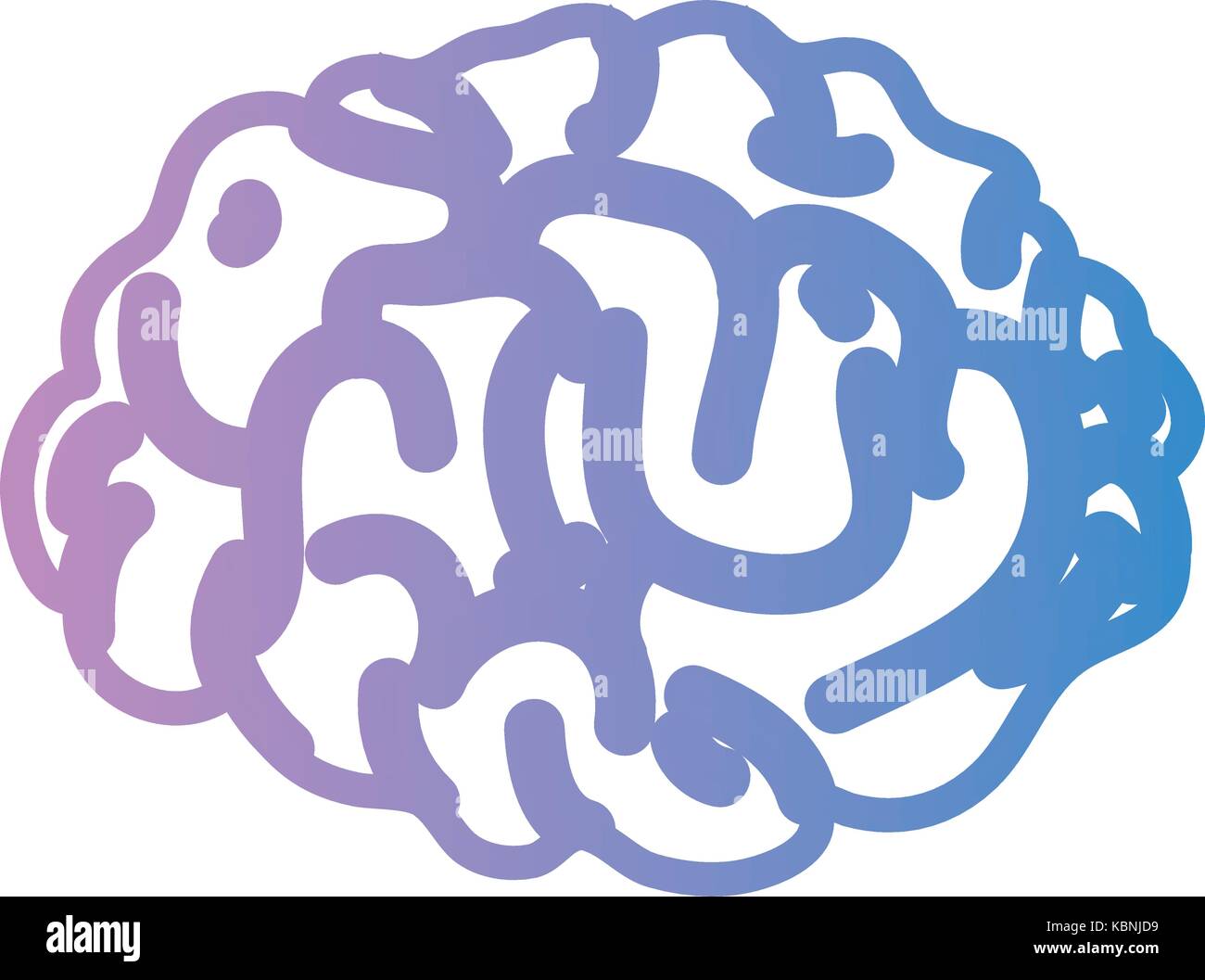 line human brain anatomy to creative and intellect Stock Vector Image ...