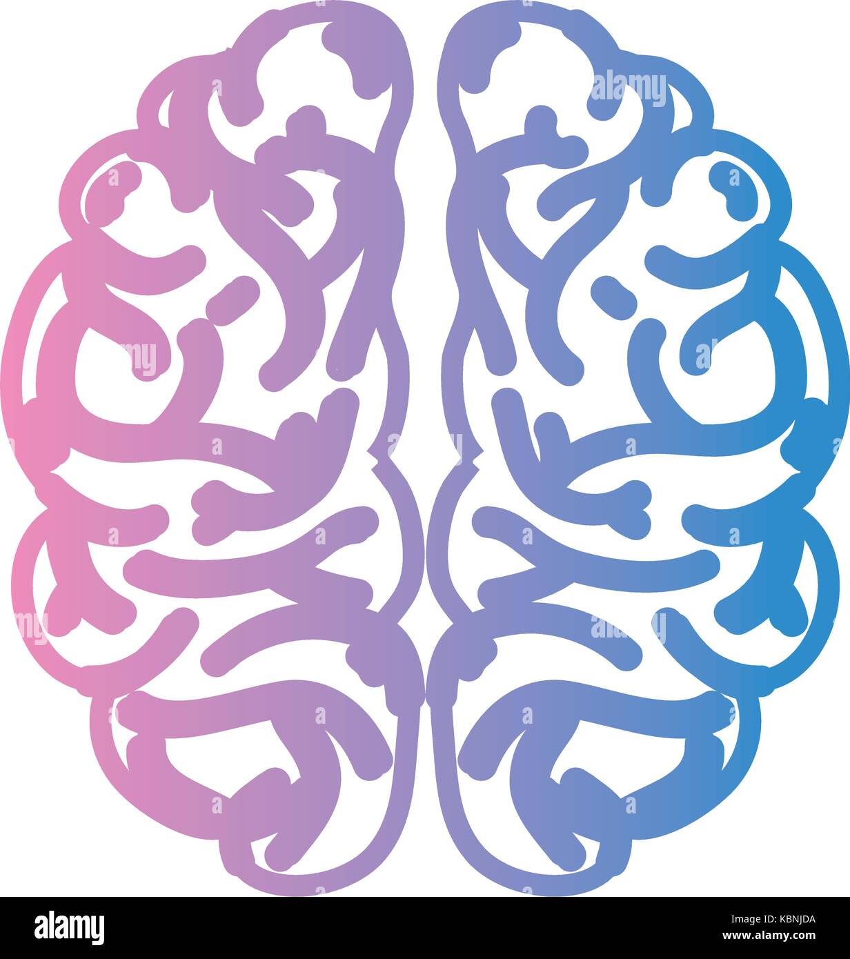 line human brain anatomy to creative and intellect Stock Vector Image ...