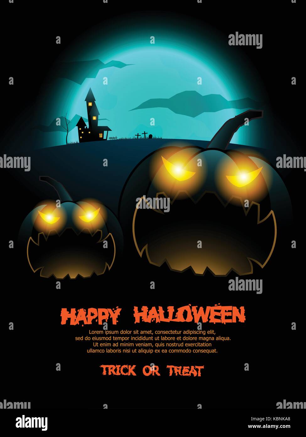 abstract happy halloween poster background vector illustration Stock ...