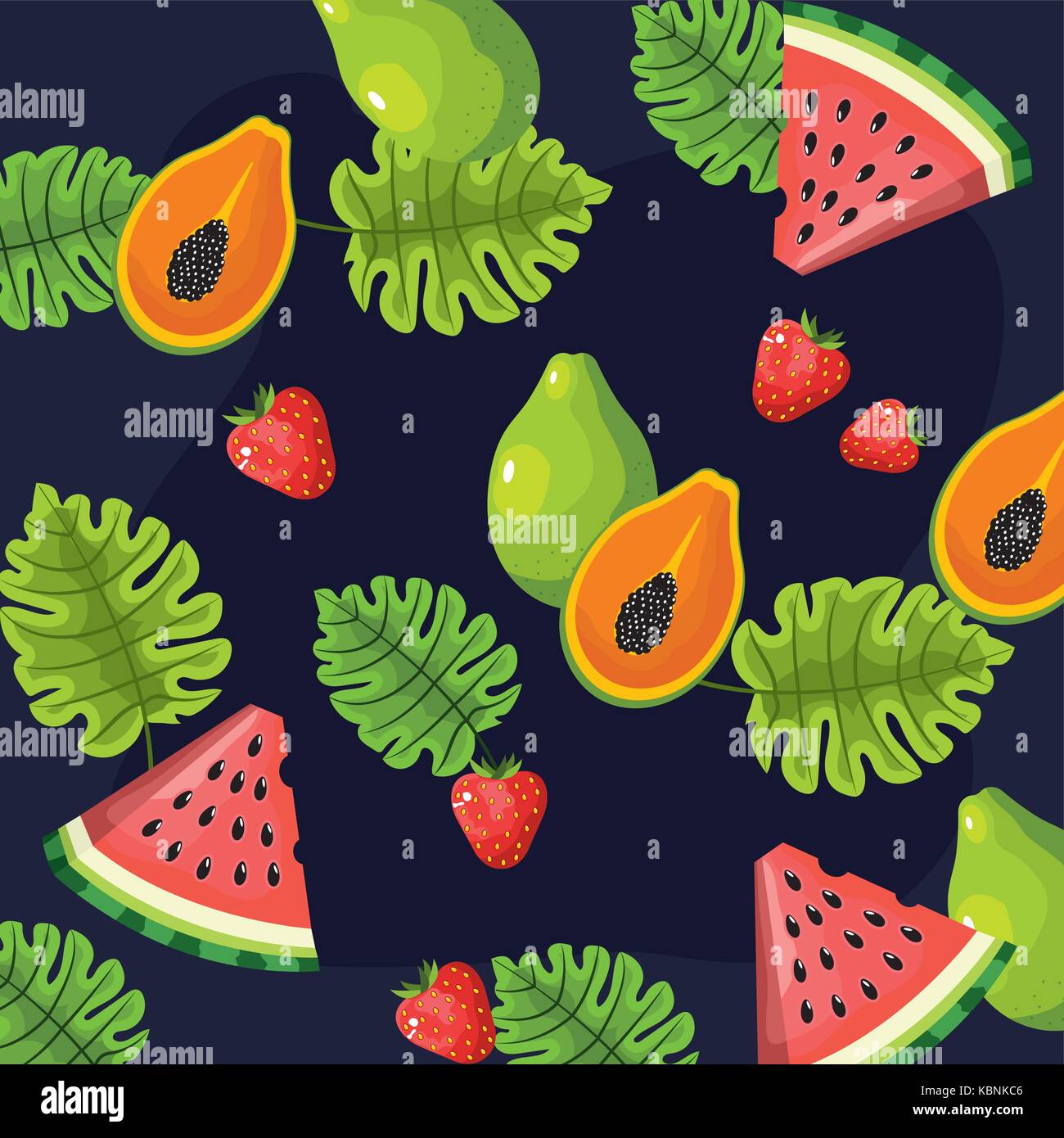 delicious tropical fruit background design Stock Vector Image & Art - Alamy