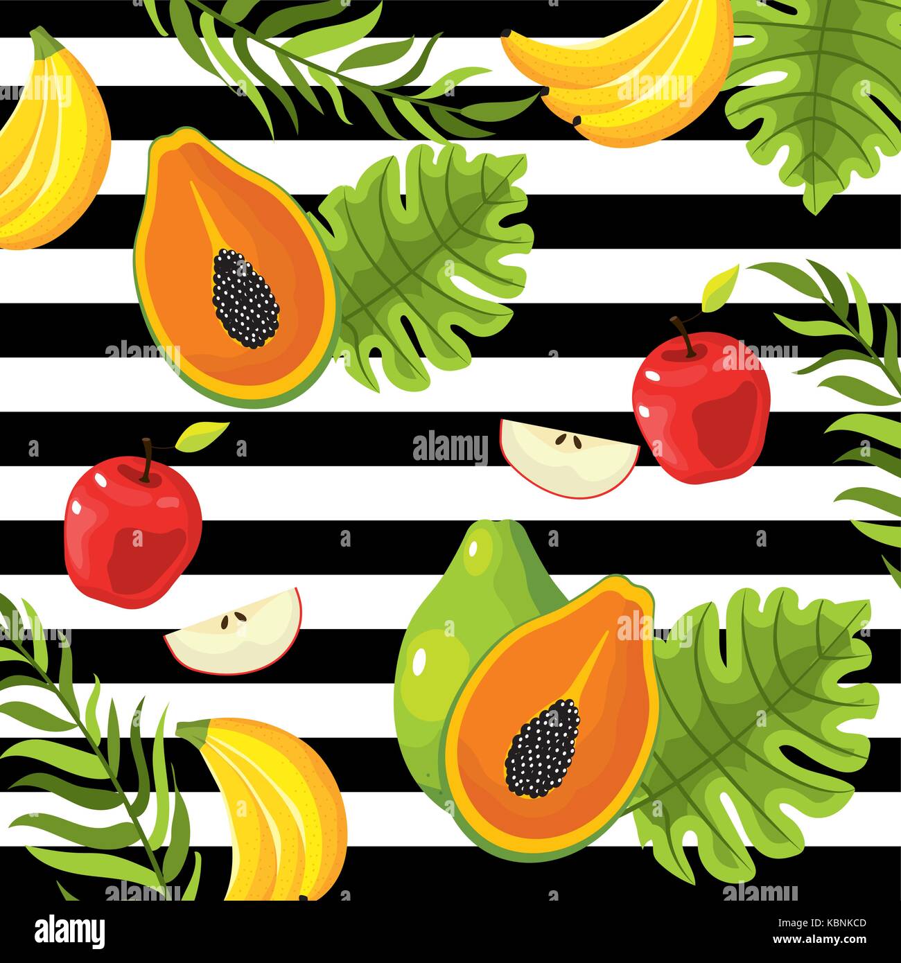 delicious tropical fruit background design Stock Vector Image & Art - Alamy