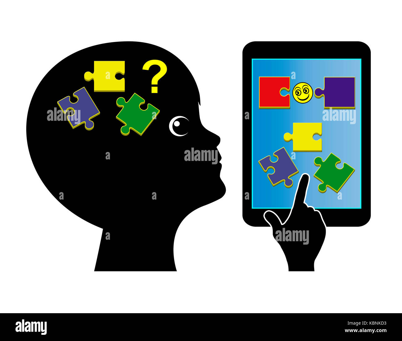 Challenging brain training games for infants Stock Photo - Alamy