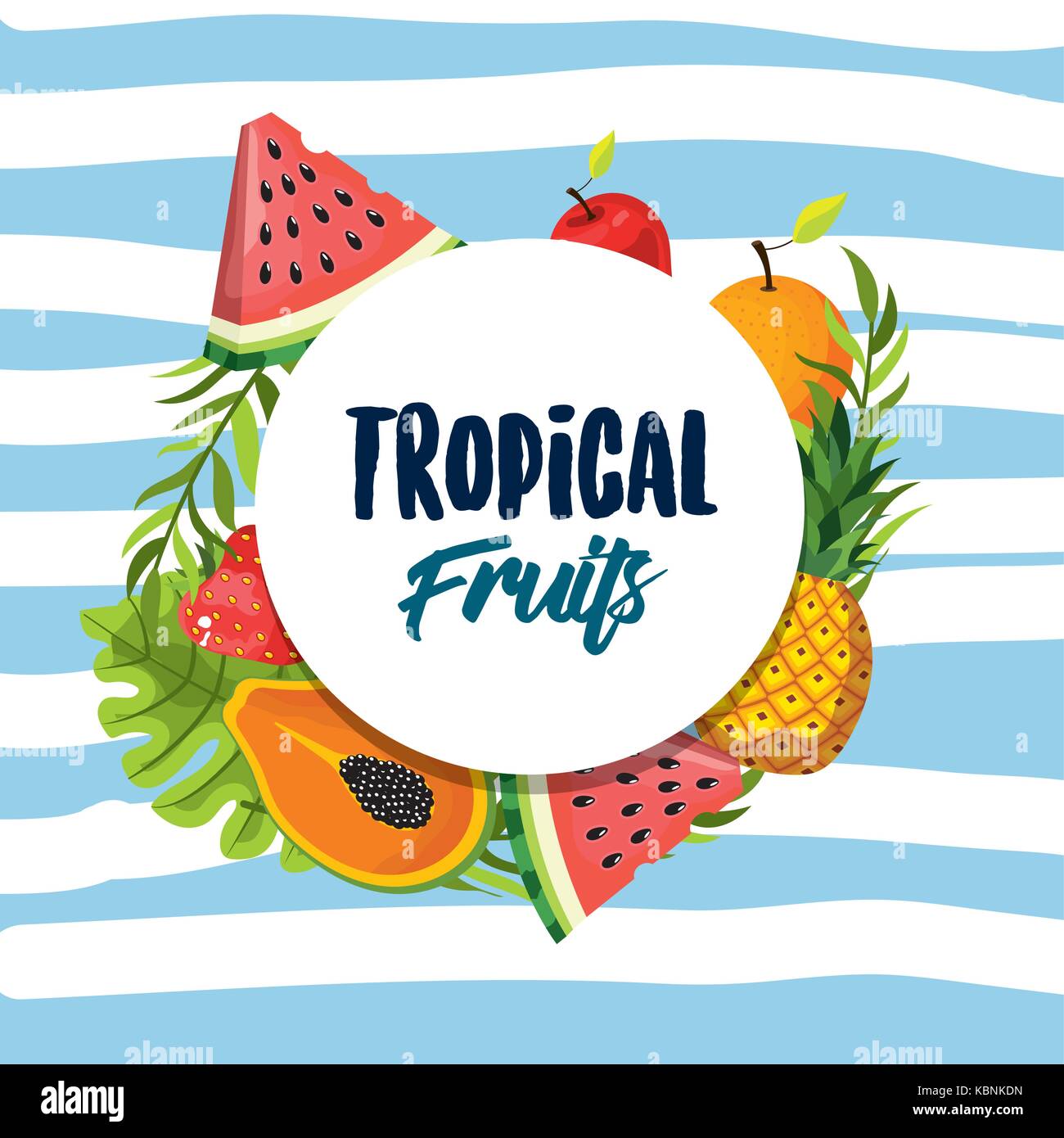 delicious tropical fruit background design Stock Vector Image & Art - Alamy