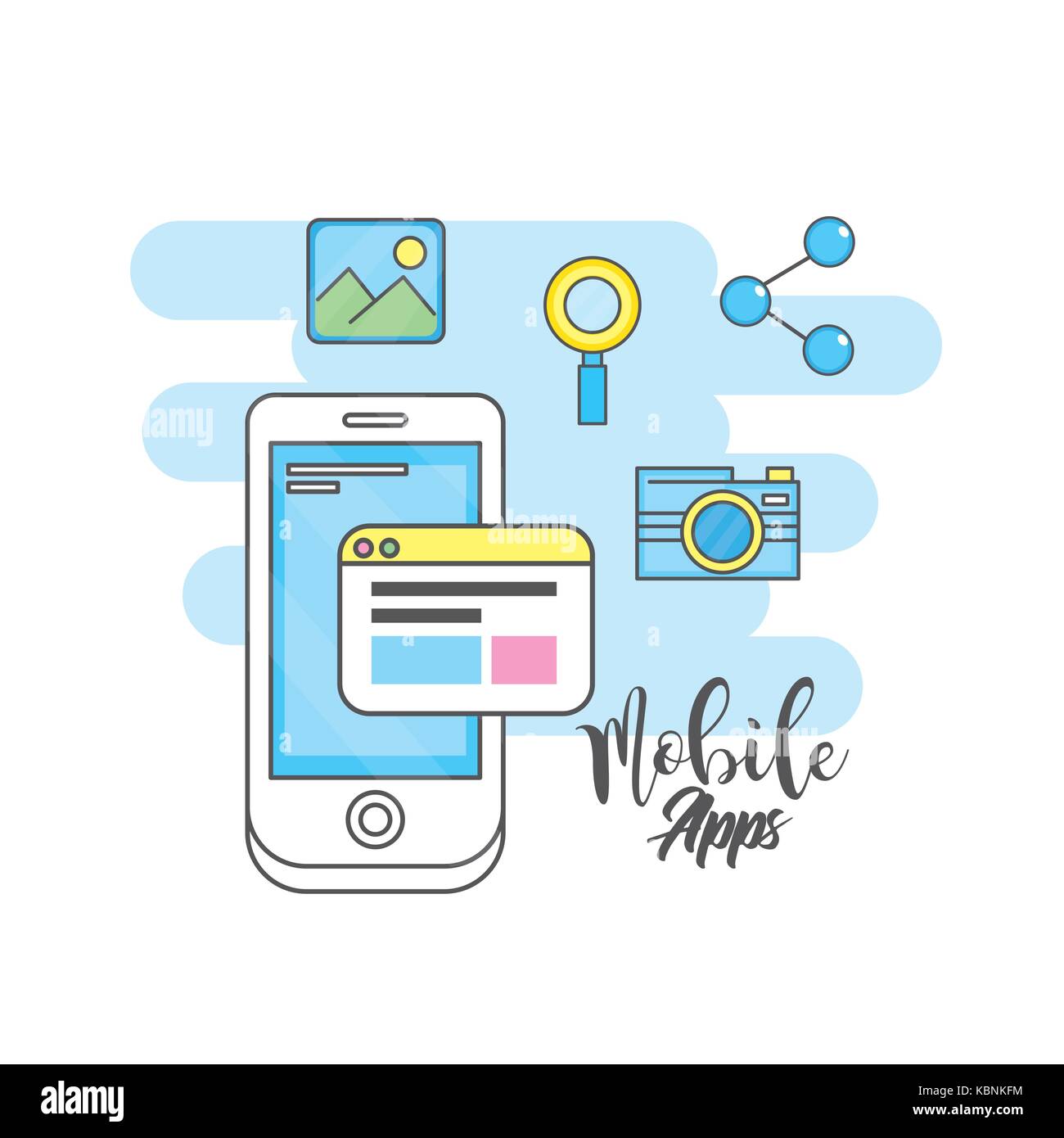 smartphone apps technology social media Stock Vector Image & Art - Alamy