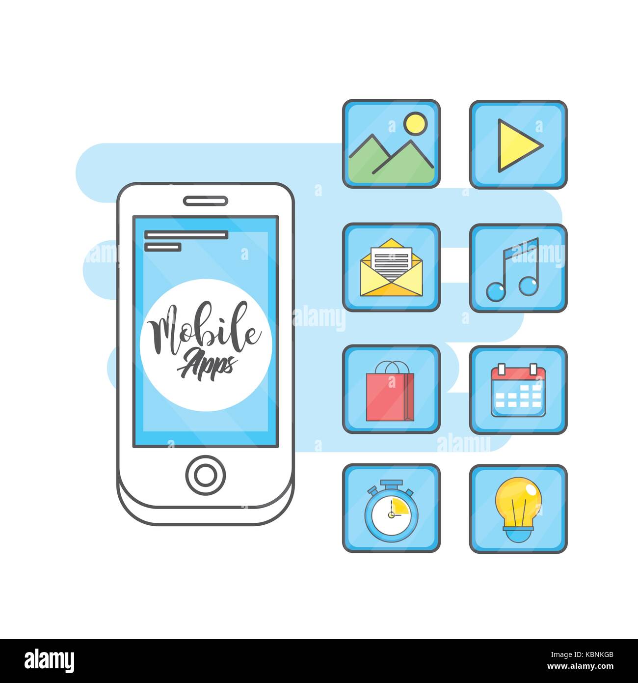 mobile app technology social media Stock Vector Image & Art - Alamy