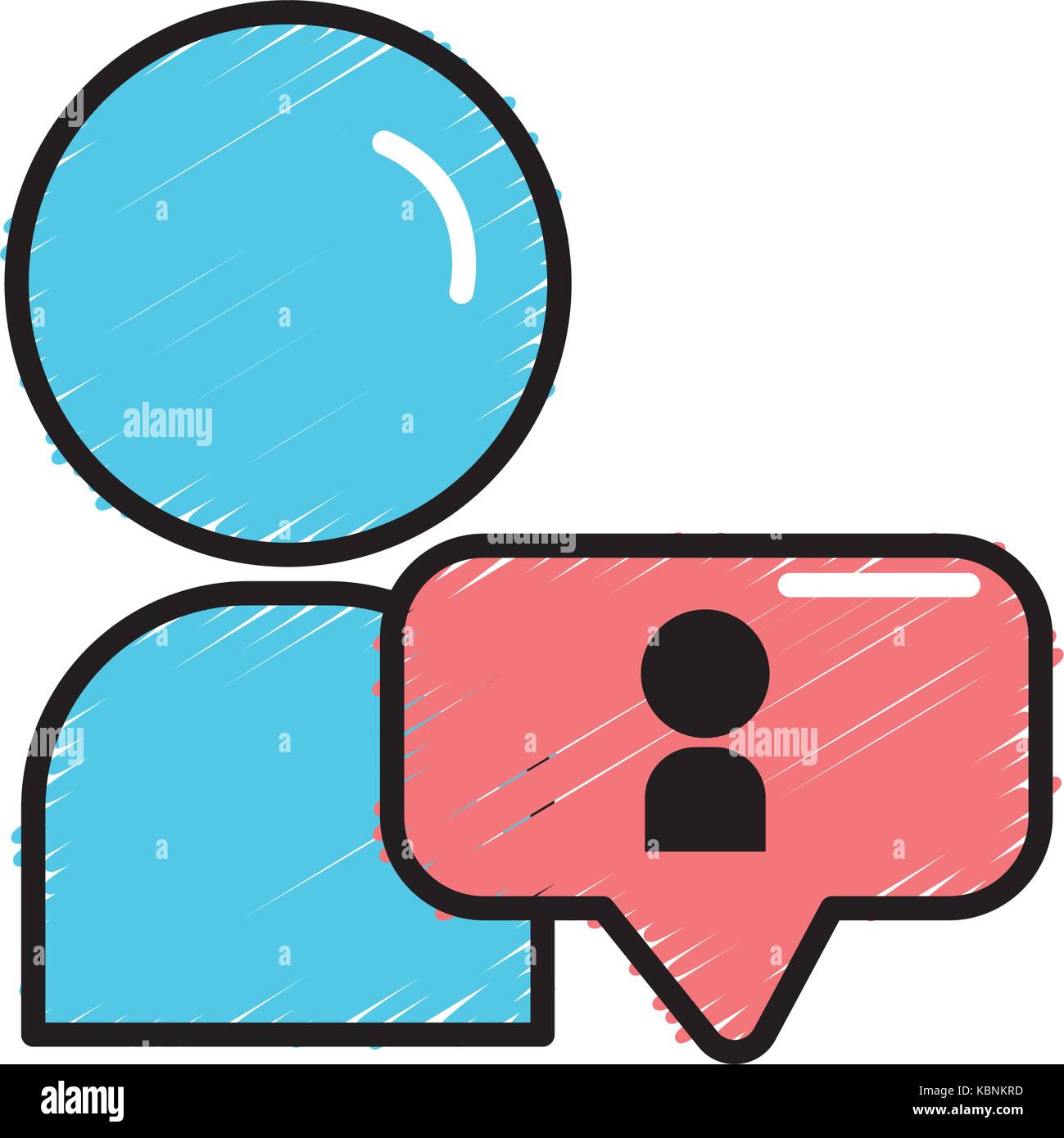 Male avatar chat bubble hi-res stock photography and images - Alamy