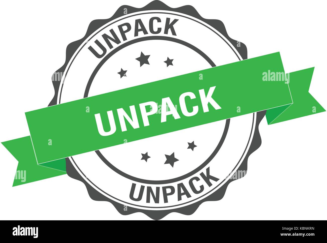 Unpack stamp illustration Stock Vector Image & Art - Alamy