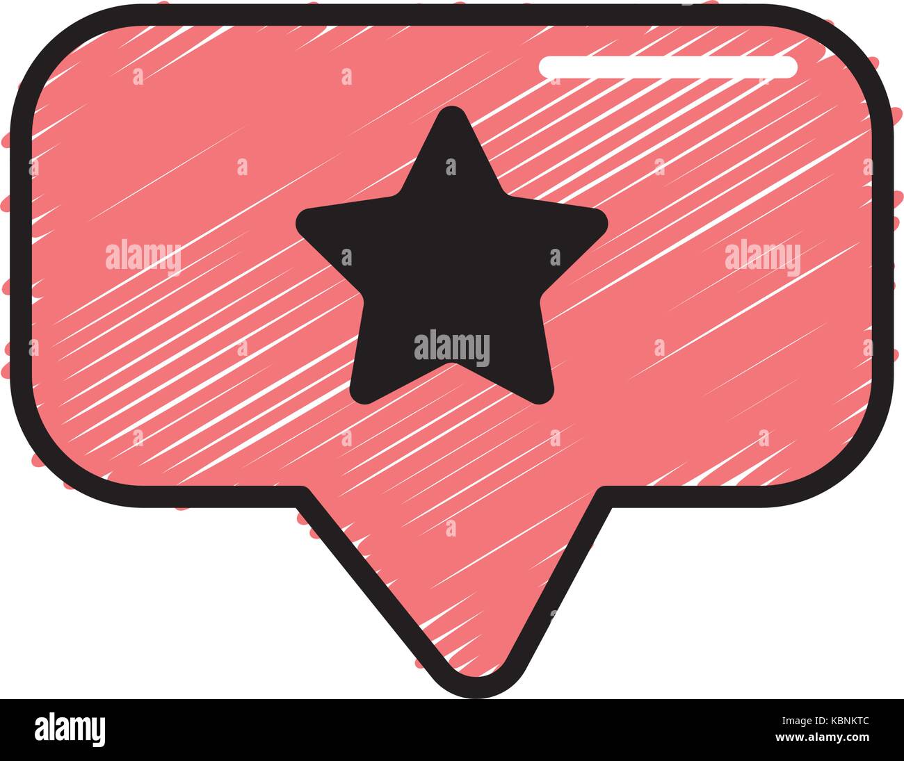 chat bubble with star design inside Stock Vector Image & Art - Alamy