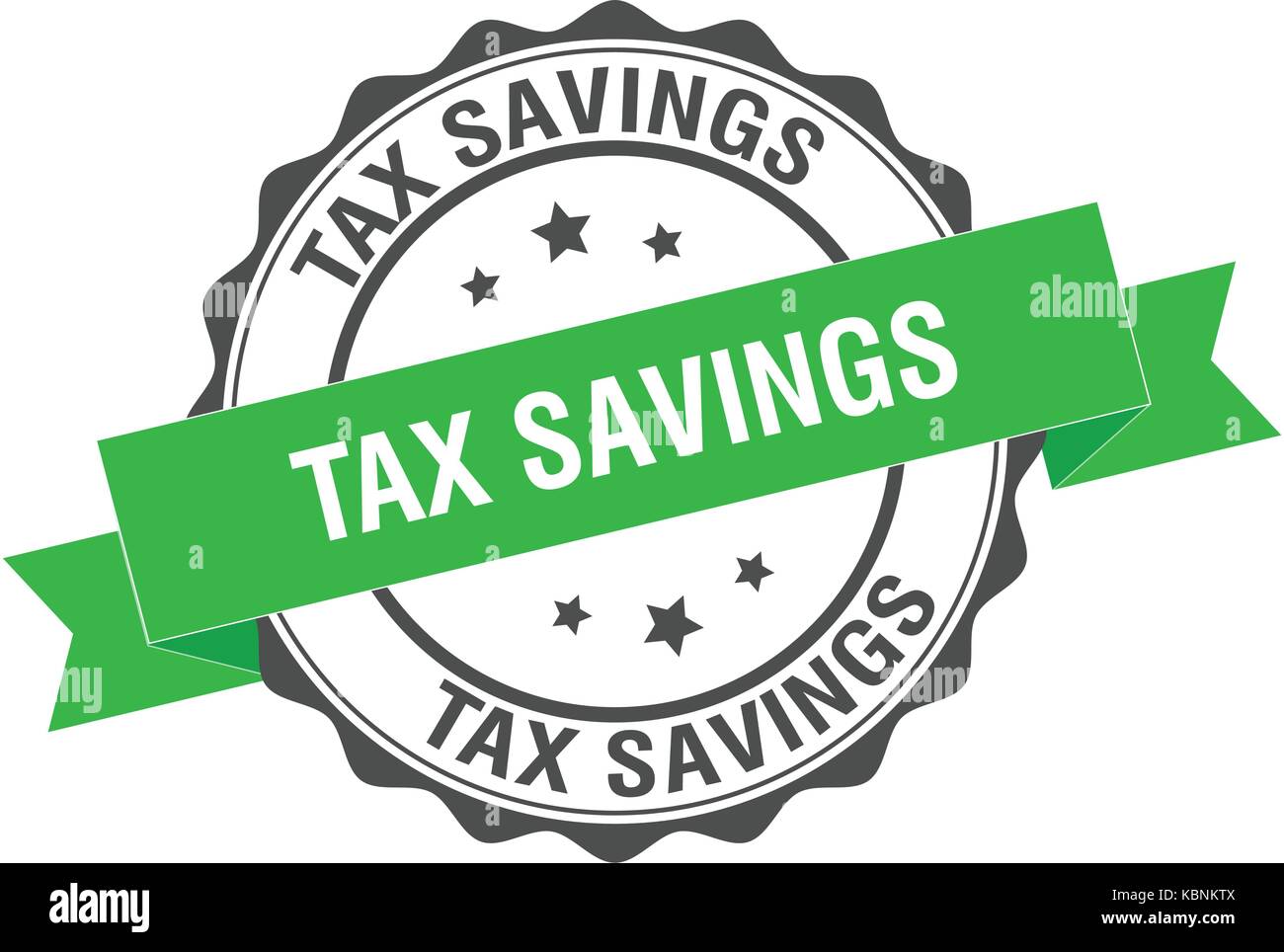 Tax savings stamp illustration Stock Vector Image & Art - Alamy