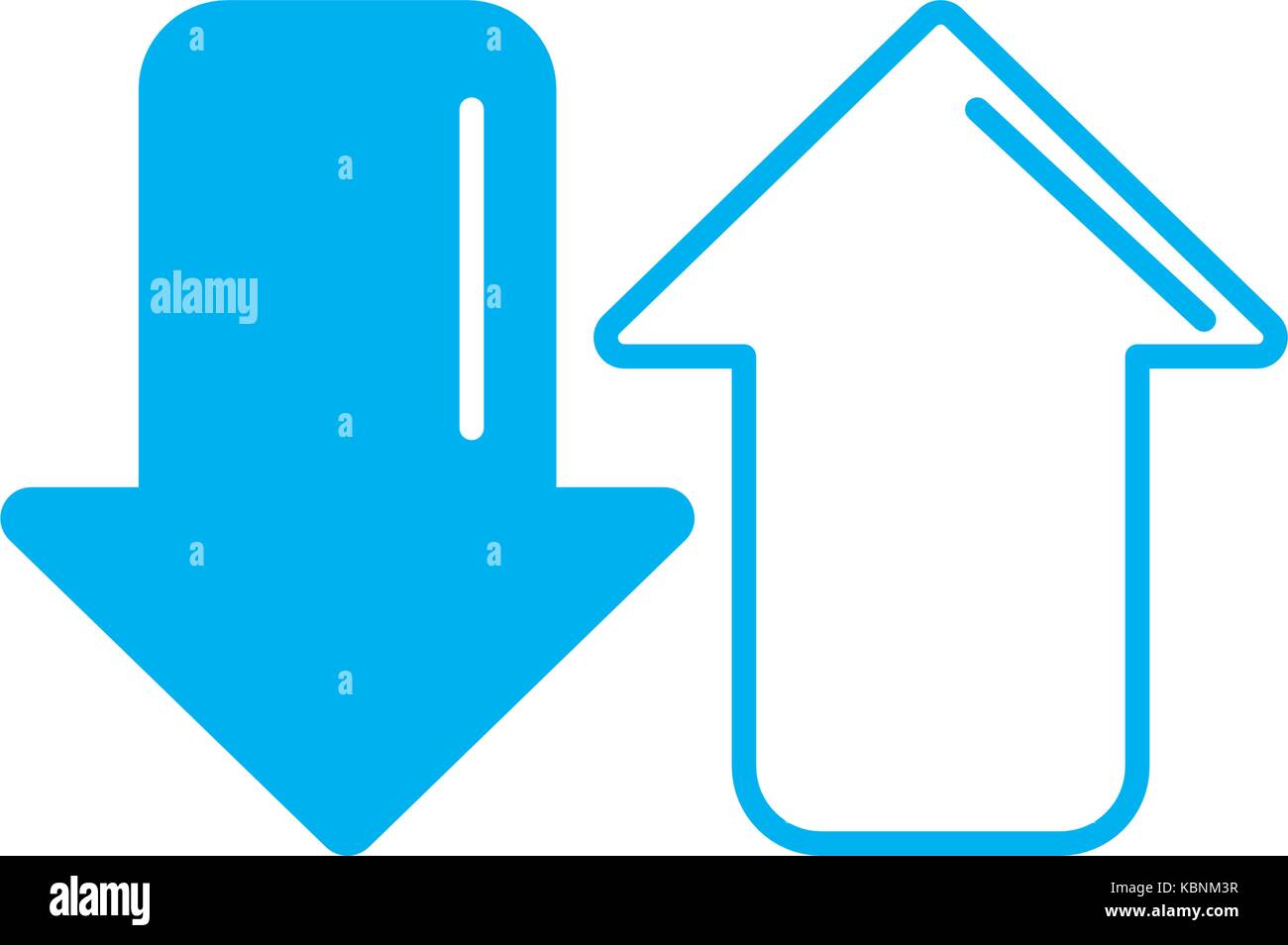 silhouette arrows to loading digital data connection Stock Vector Image ...