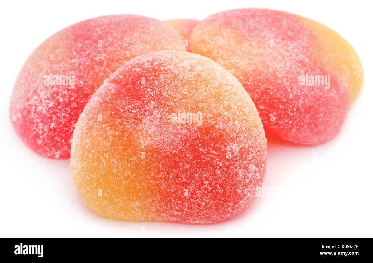 Gummy Candy from Denmark over white background Stock Photo - Alamy