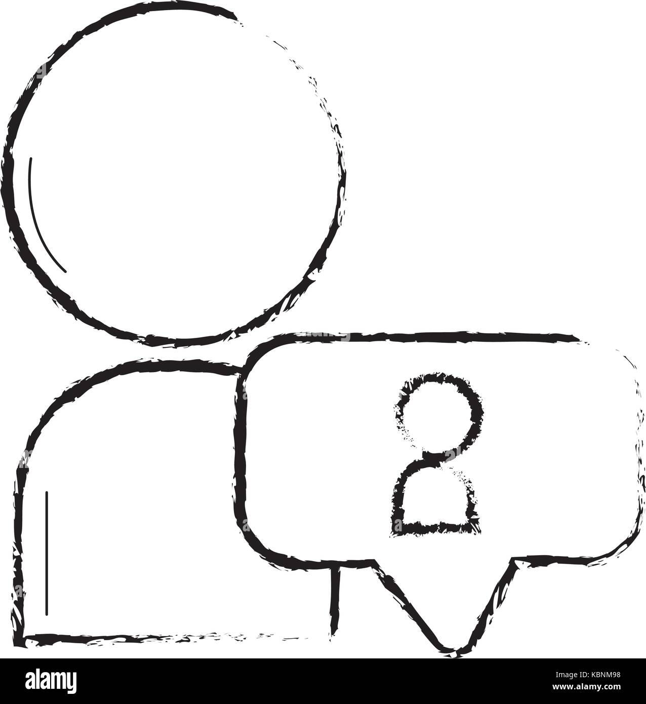 figure avatar man social user with chat bubble Stock Vector Image & Art ...