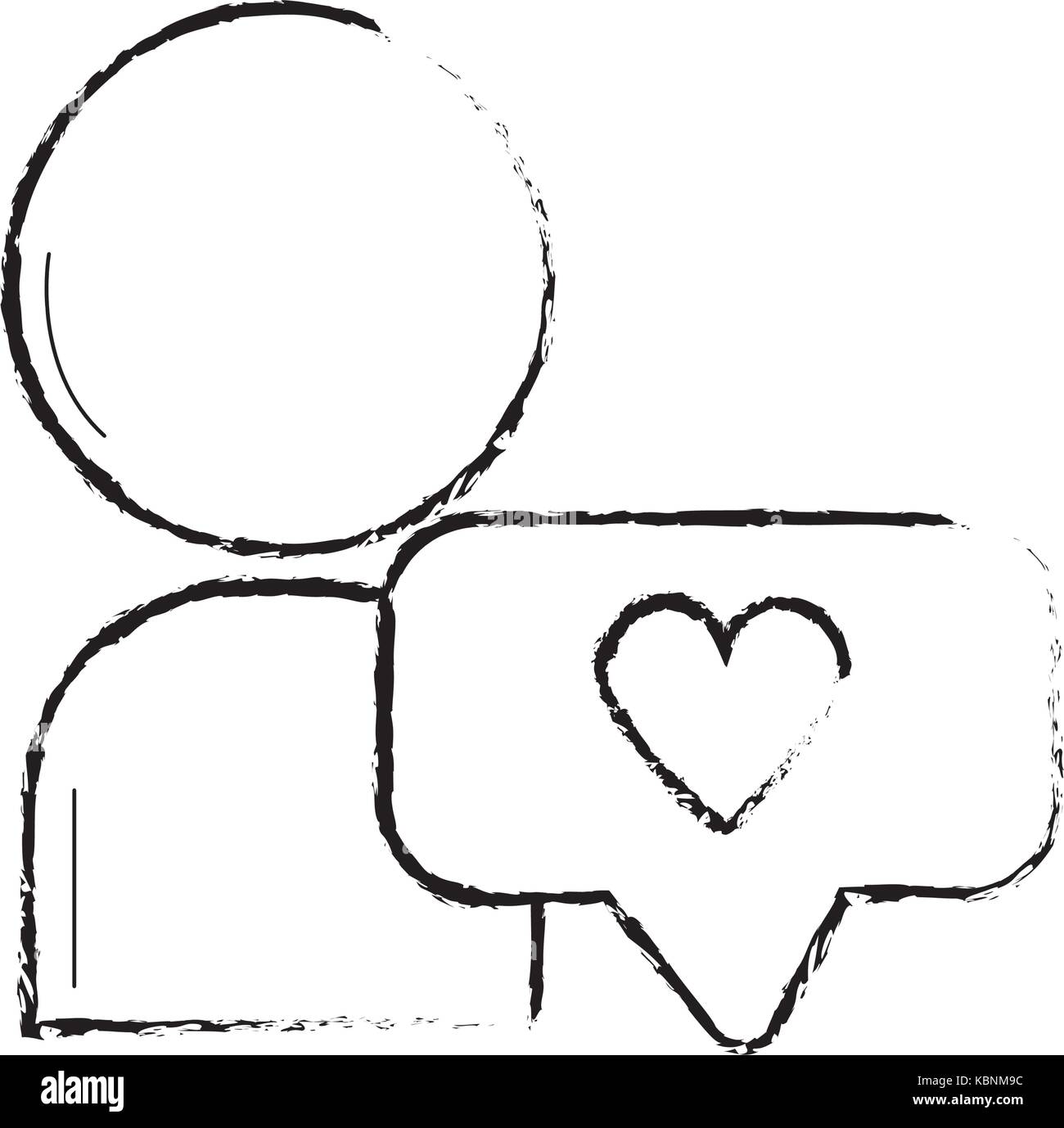 figure avatar man social user with chat bubble Stock Vector Image & Art ...