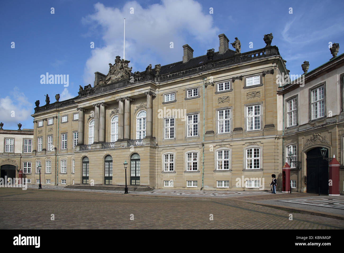 amalienborg slot or palace copenhagen denmark Stock Photo - Alamy