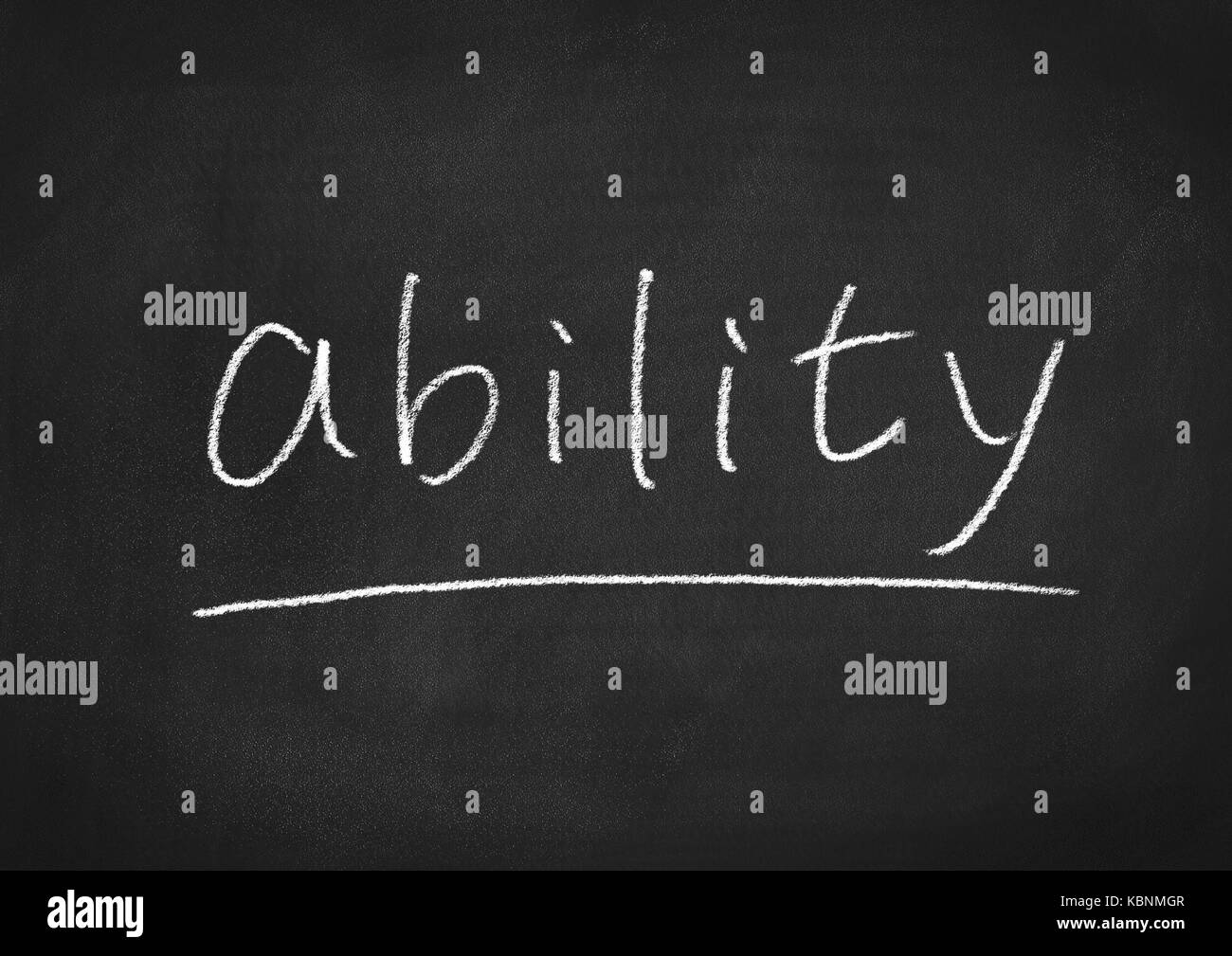 ability concept word on a chalkboard background Stock Photo - Alamy