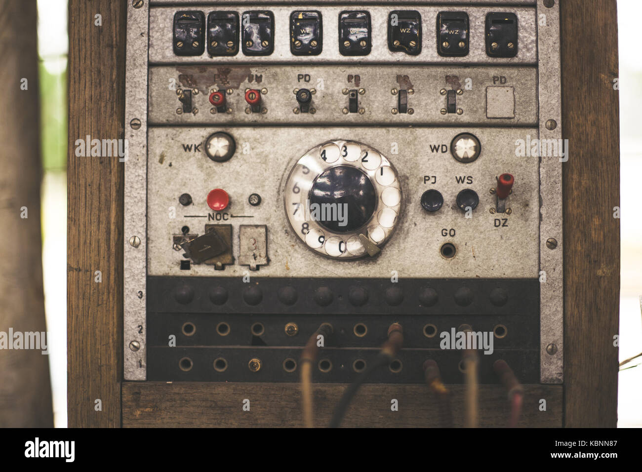 Old analog telephone station Stock Photo - Alamy