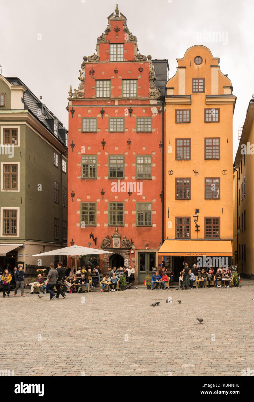 Narrow cobblestone square in Gamla Stan, Stockholm Stock Photo - Alamy