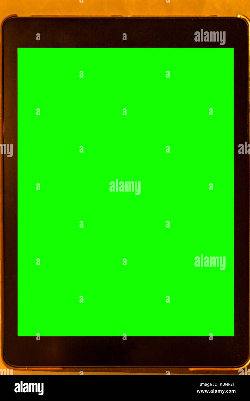 Tablet using as menu in restaurant Stock Photo - Alamy