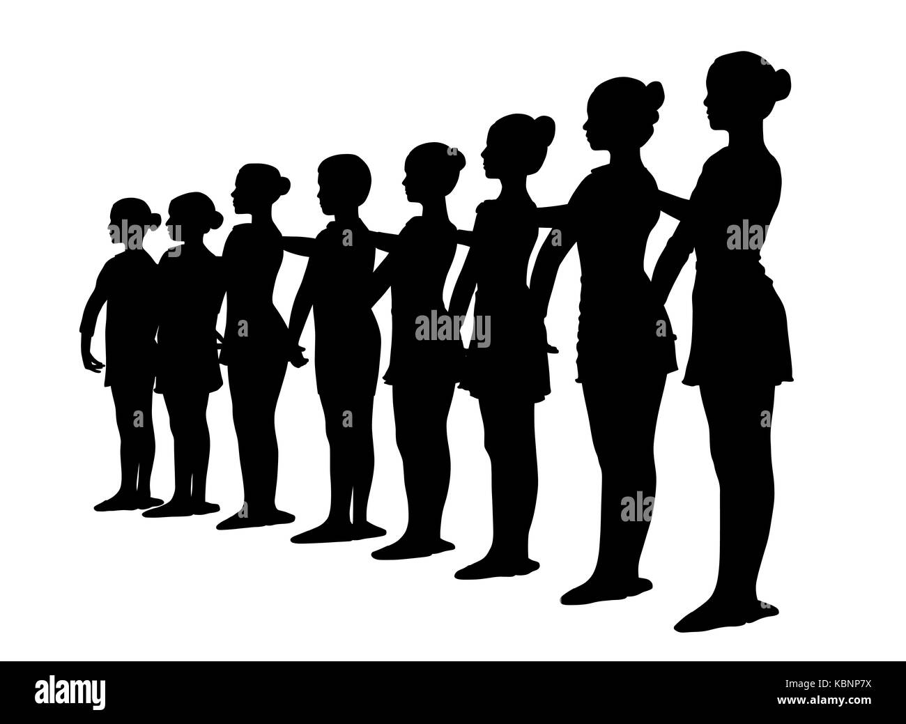 Ballet dancers standing in a row Stock Photo - Alamy