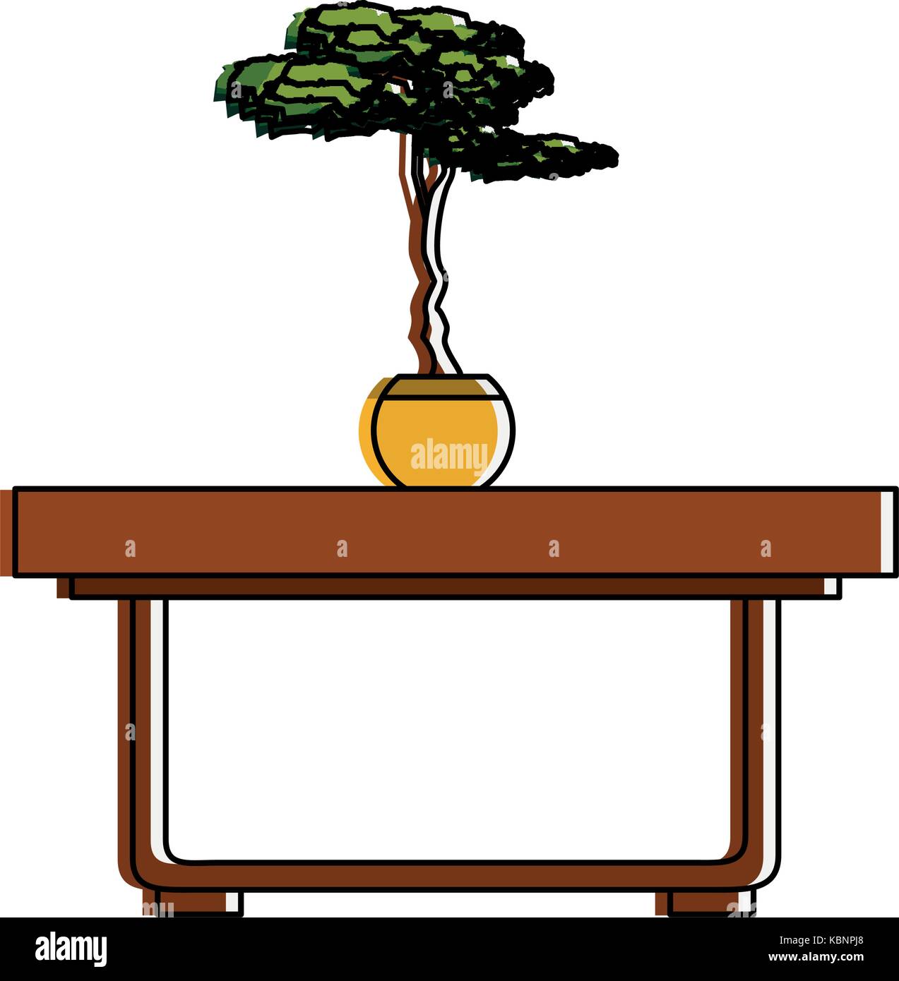 plant in pot on accent table icon image Stock Vector Image & Art - Alamy