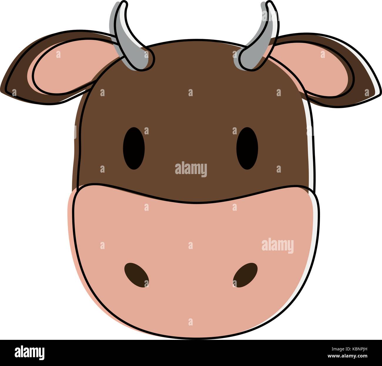 cow or bull animal face cartoon icon image Stock Vector Image & Art - Alamy