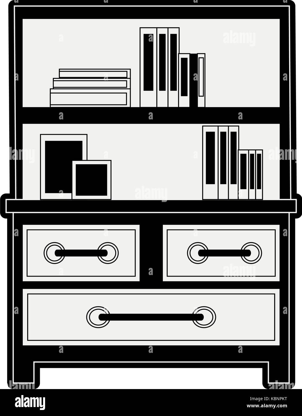 bookshelf furniture icon image Stock Vector Image & Art - Alamy