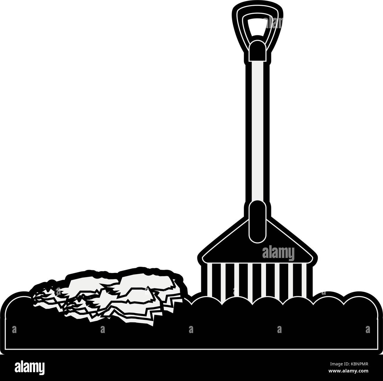 rake with soil and plant tool icon image Stock Vector Image & Art - Alamy