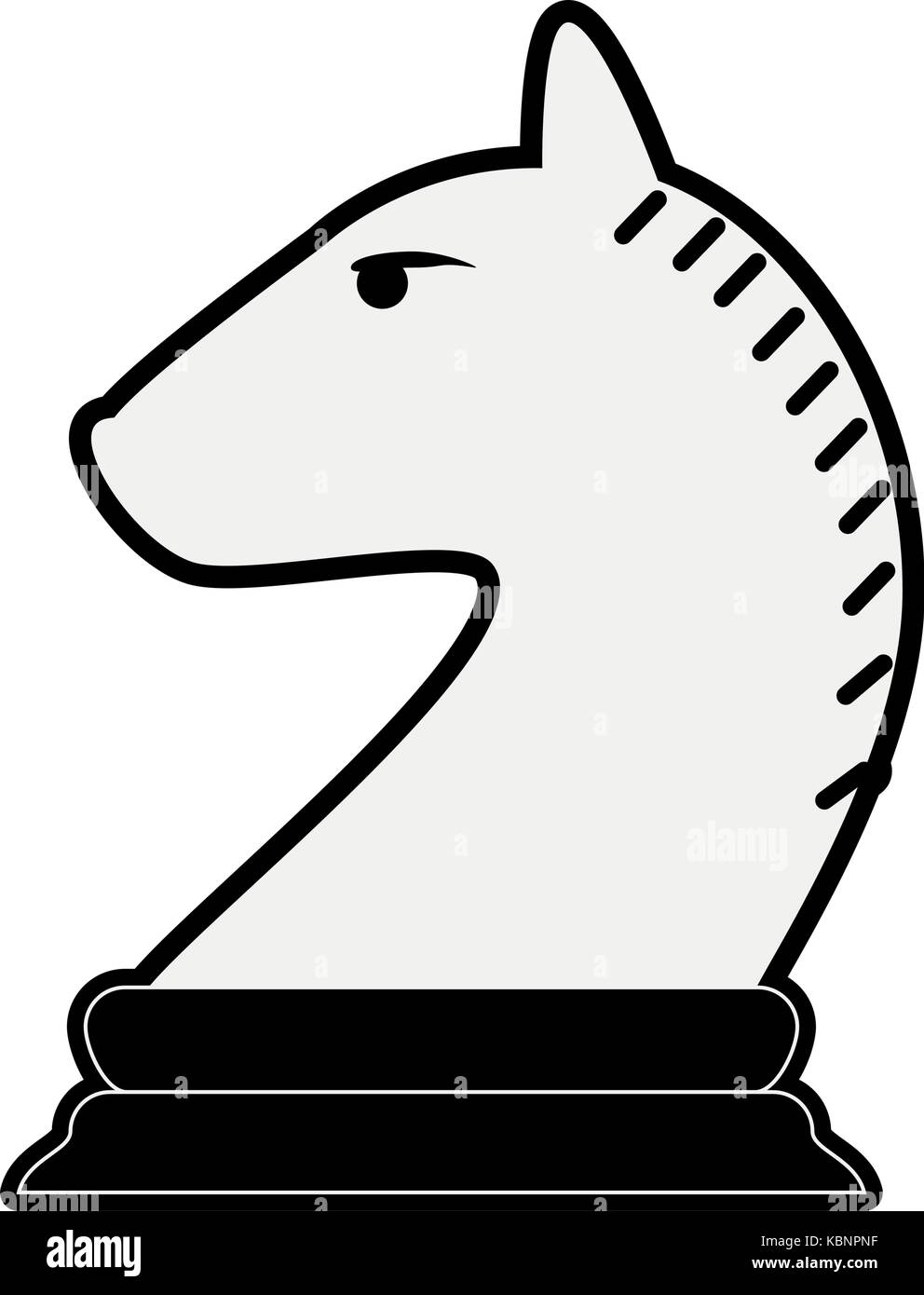 One chess knight Stock Vector Images - Alamy