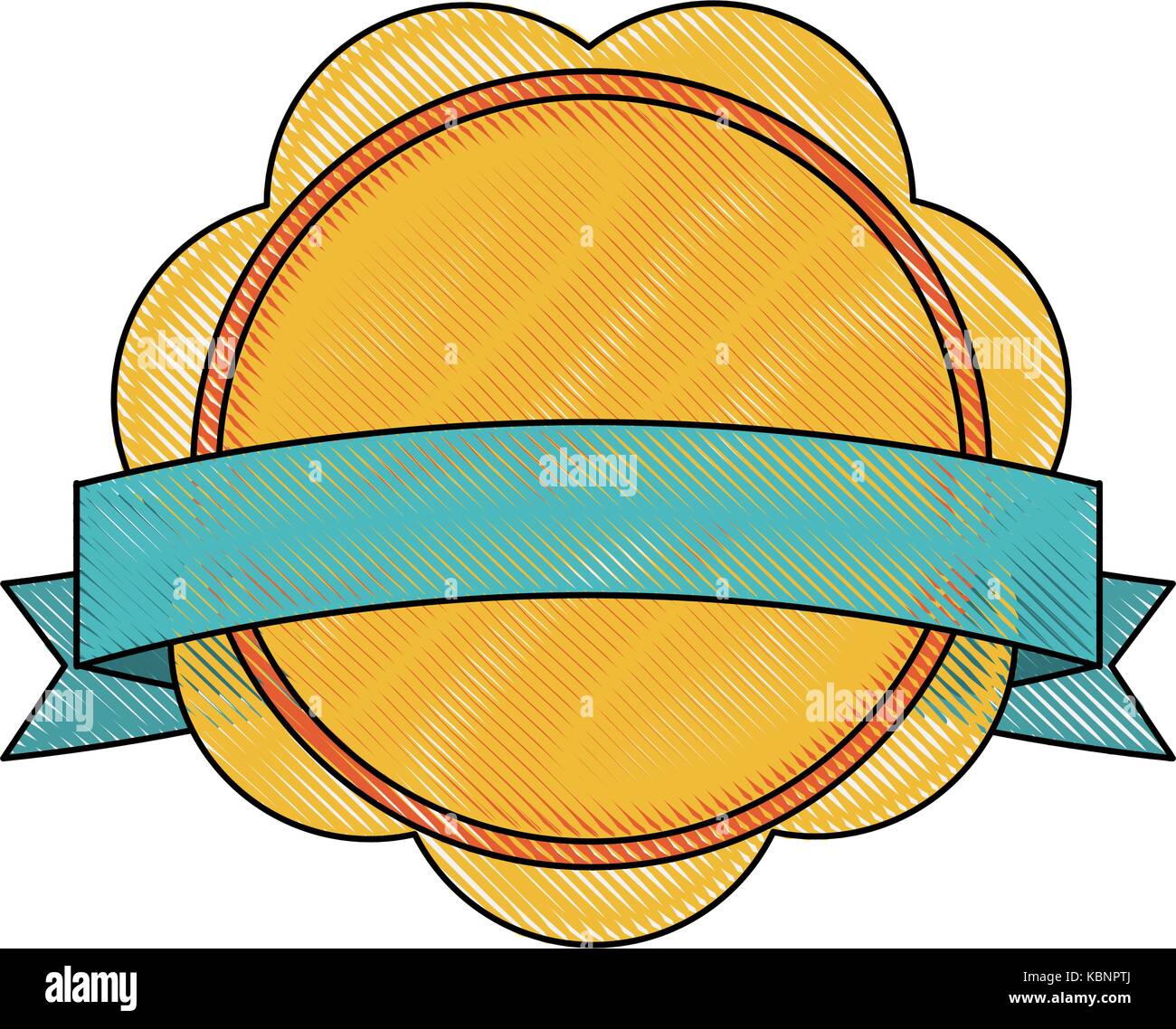 emblem with ribbon icon image Stock Vector Image & Art - Alamy