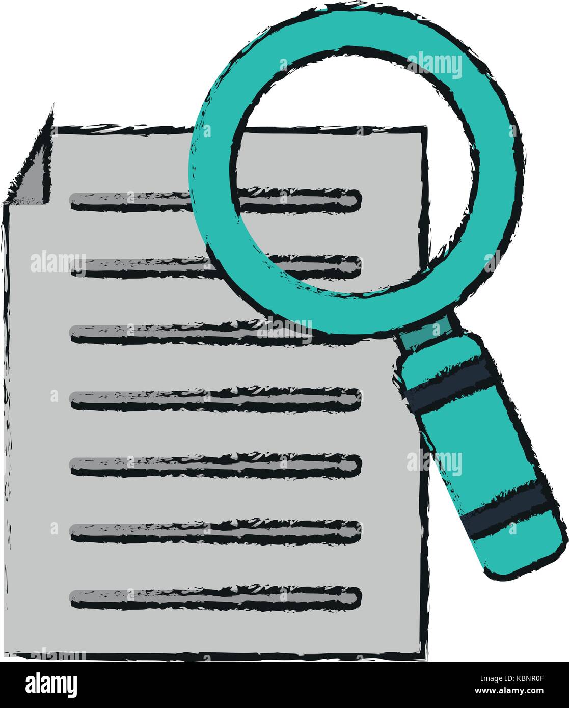 magnifying glass examining document icon image Stock Vector Image & Art ...