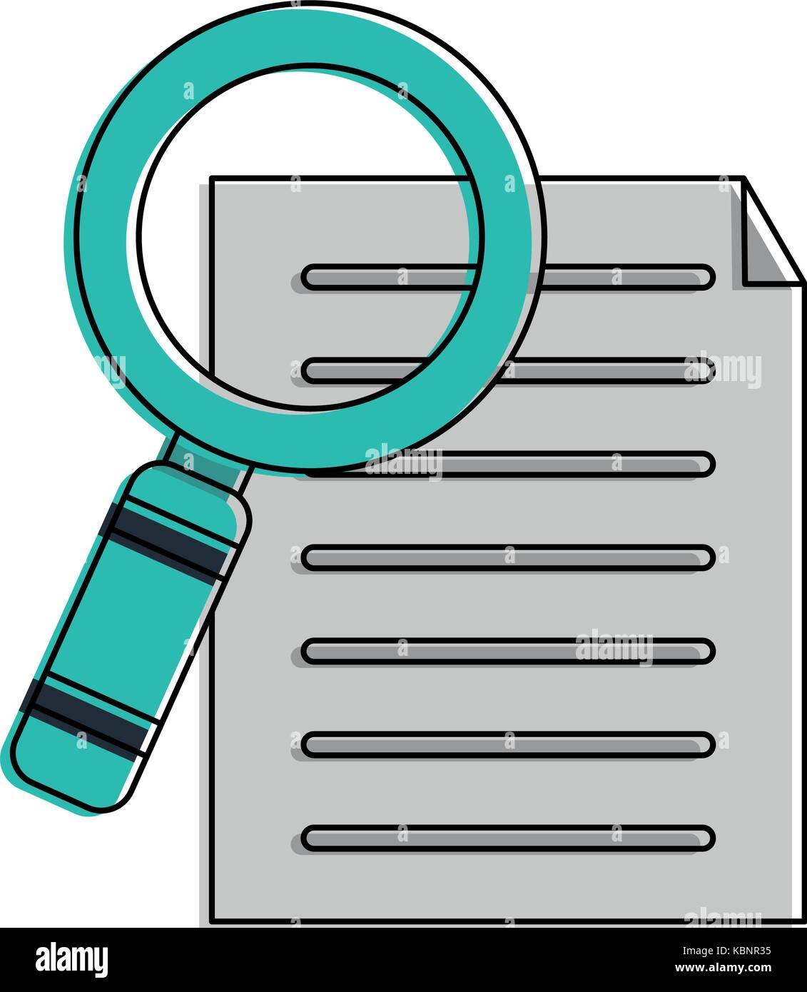 magnifying glass examining document icon image Stock Vector Image & Art ...