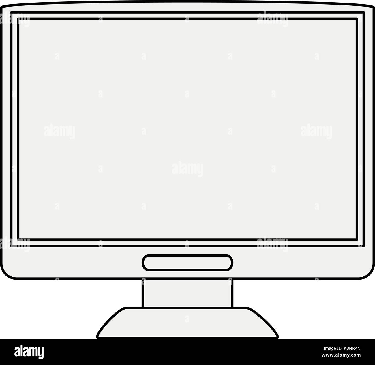 computer monitor with blank screen icon image Stock Vector Image & Art ...