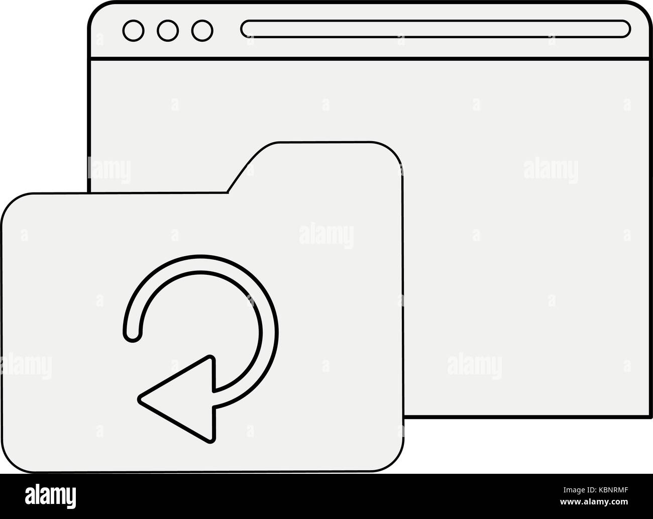 tab webpage or website with file folder icon image Stock Vector Image ...