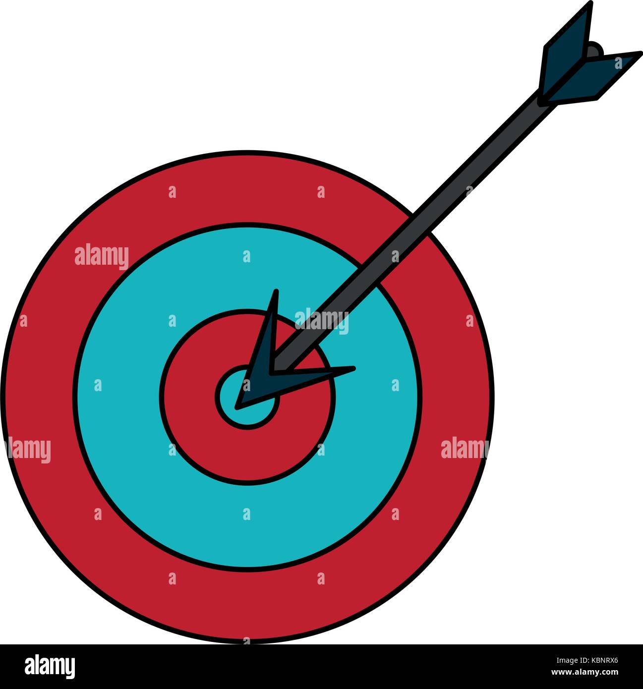 darts on bullseye icon image Stock Vector Image & Art - Alamy