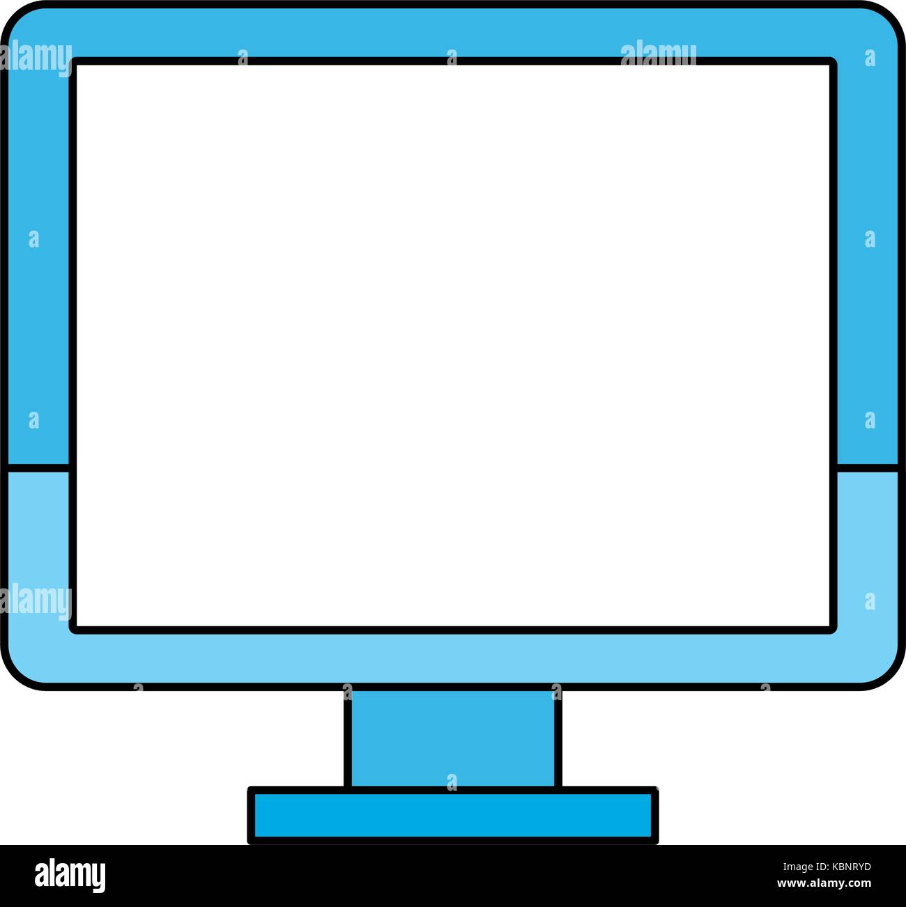 computer monitor with blank screen icon image Stock Vector Image & Art ...