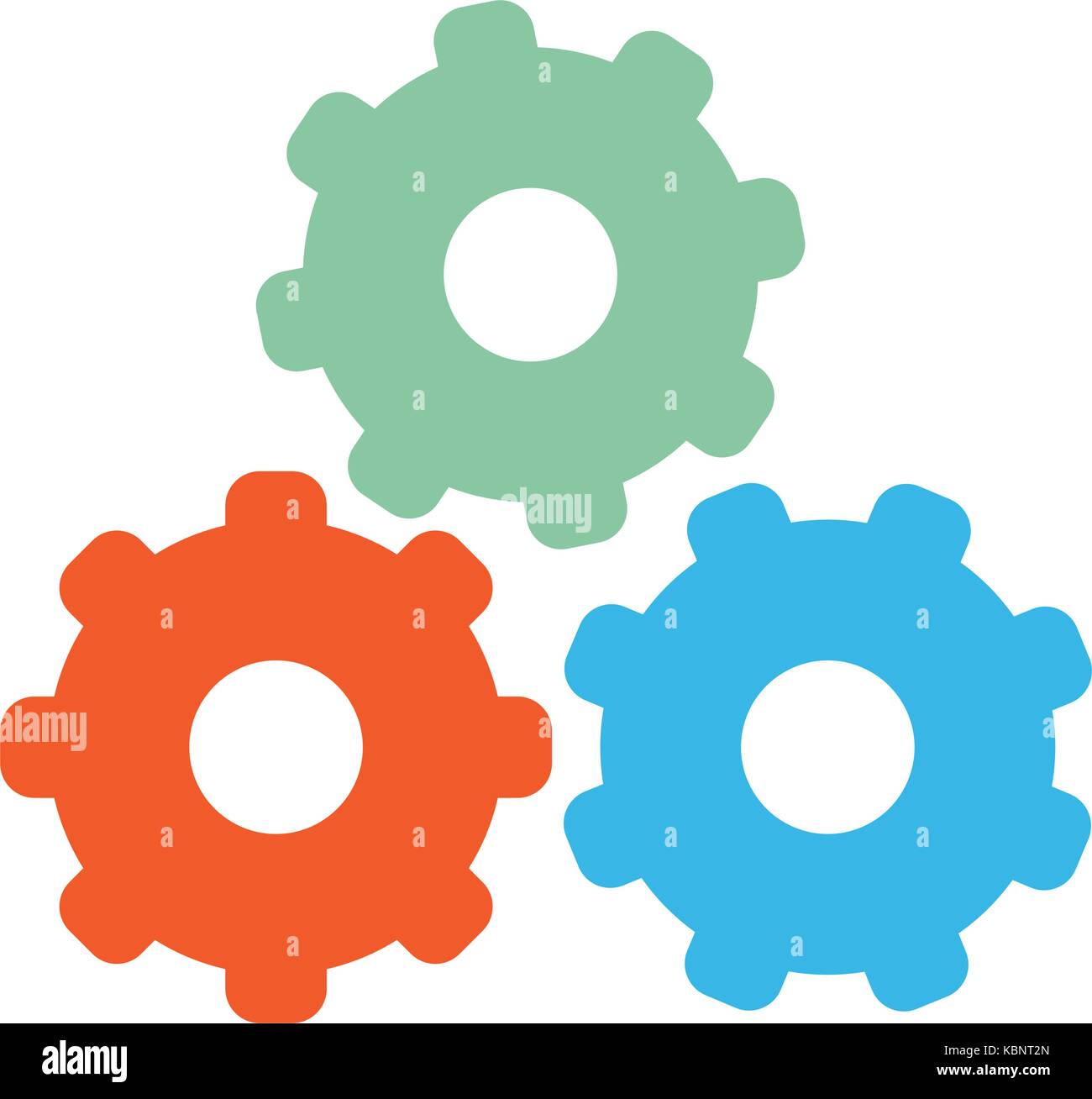 three gears different colors icon image Stock Vector Image & Art - Alamy