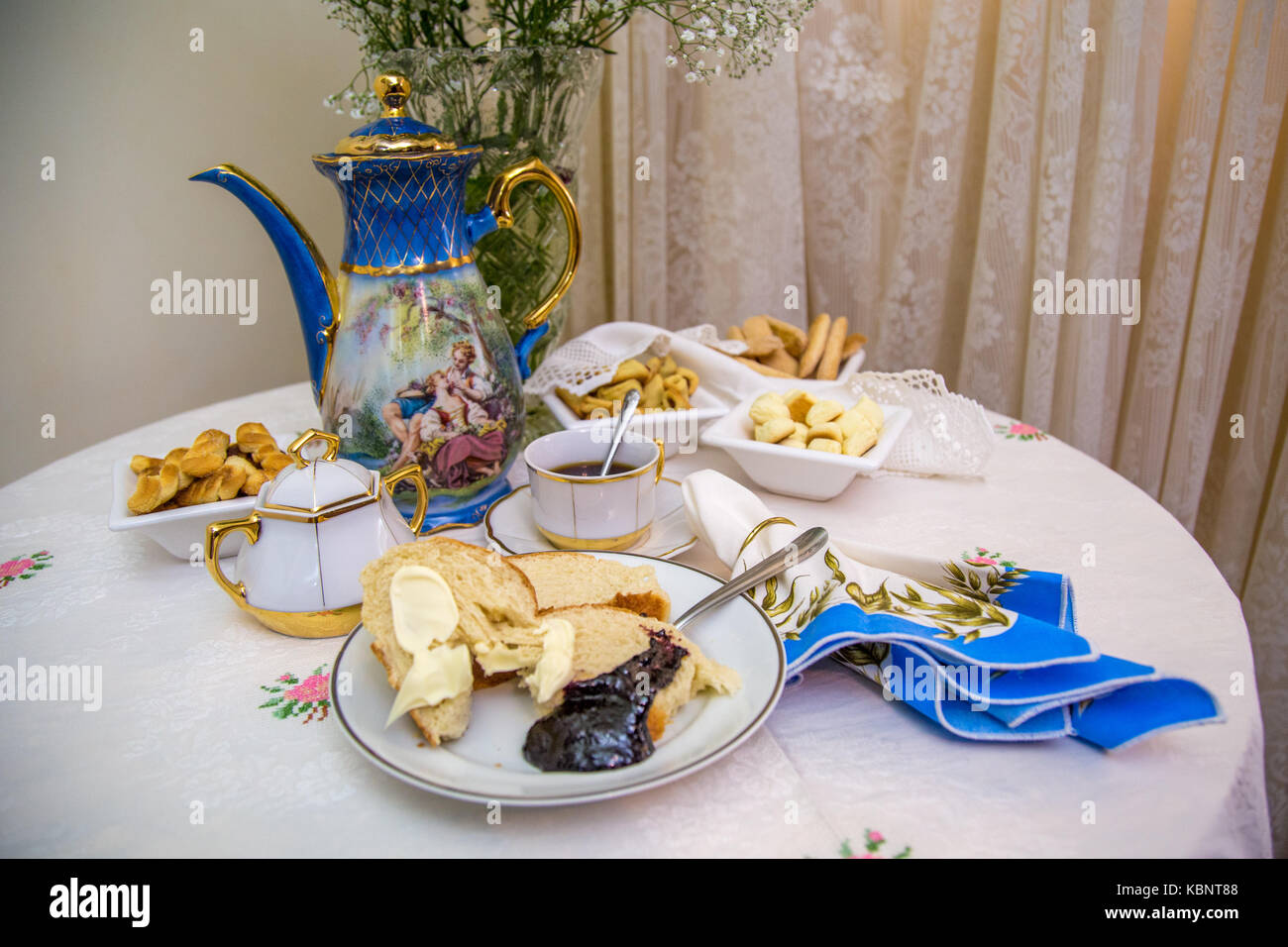 colonial breakfast brazil Stock Photo - Alamy