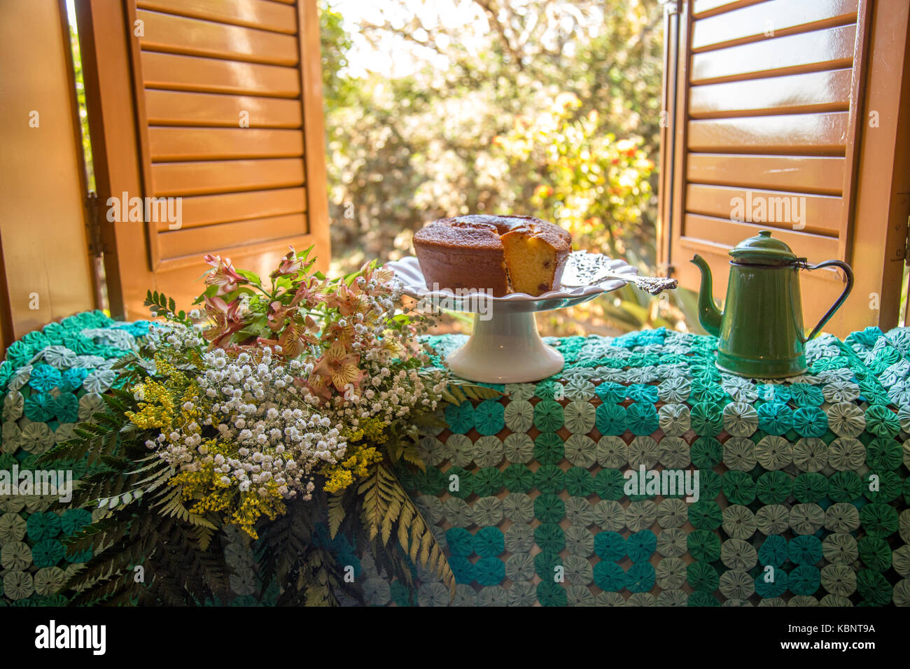 colonial breakfast brazil Stock Photo - Alamy