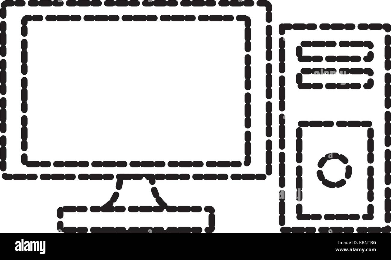 Desk computer technology Stock Vector Image & Art - Alamy