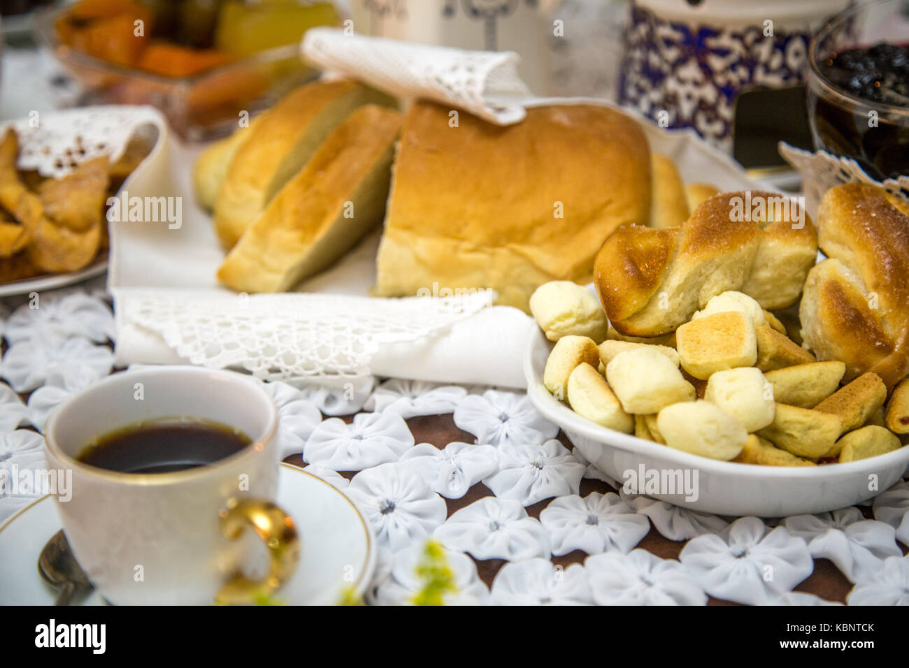 colonial breakfast brazil Stock Photo - Alamy