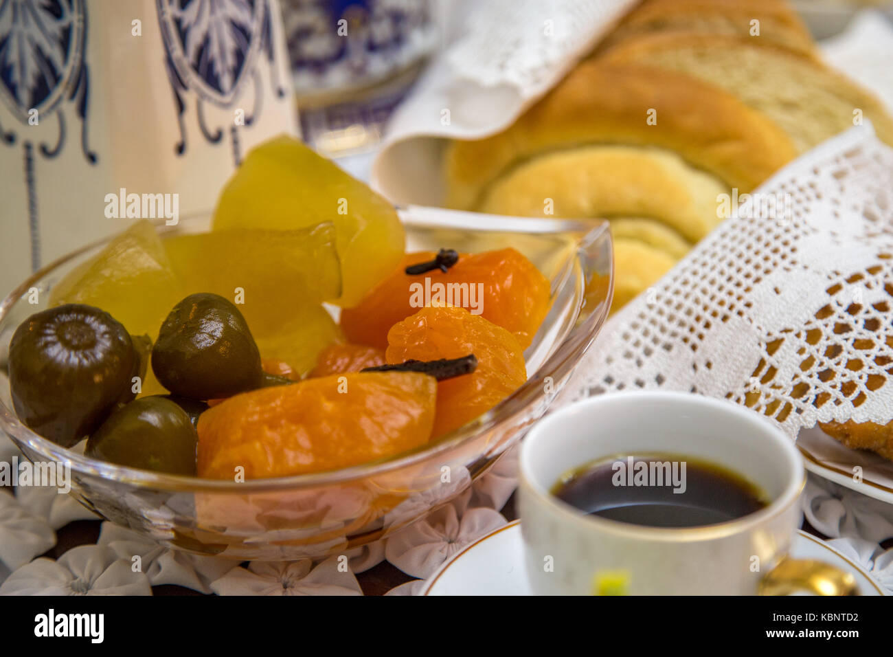 colonial breakfast brazil Stock Photo - Alamy