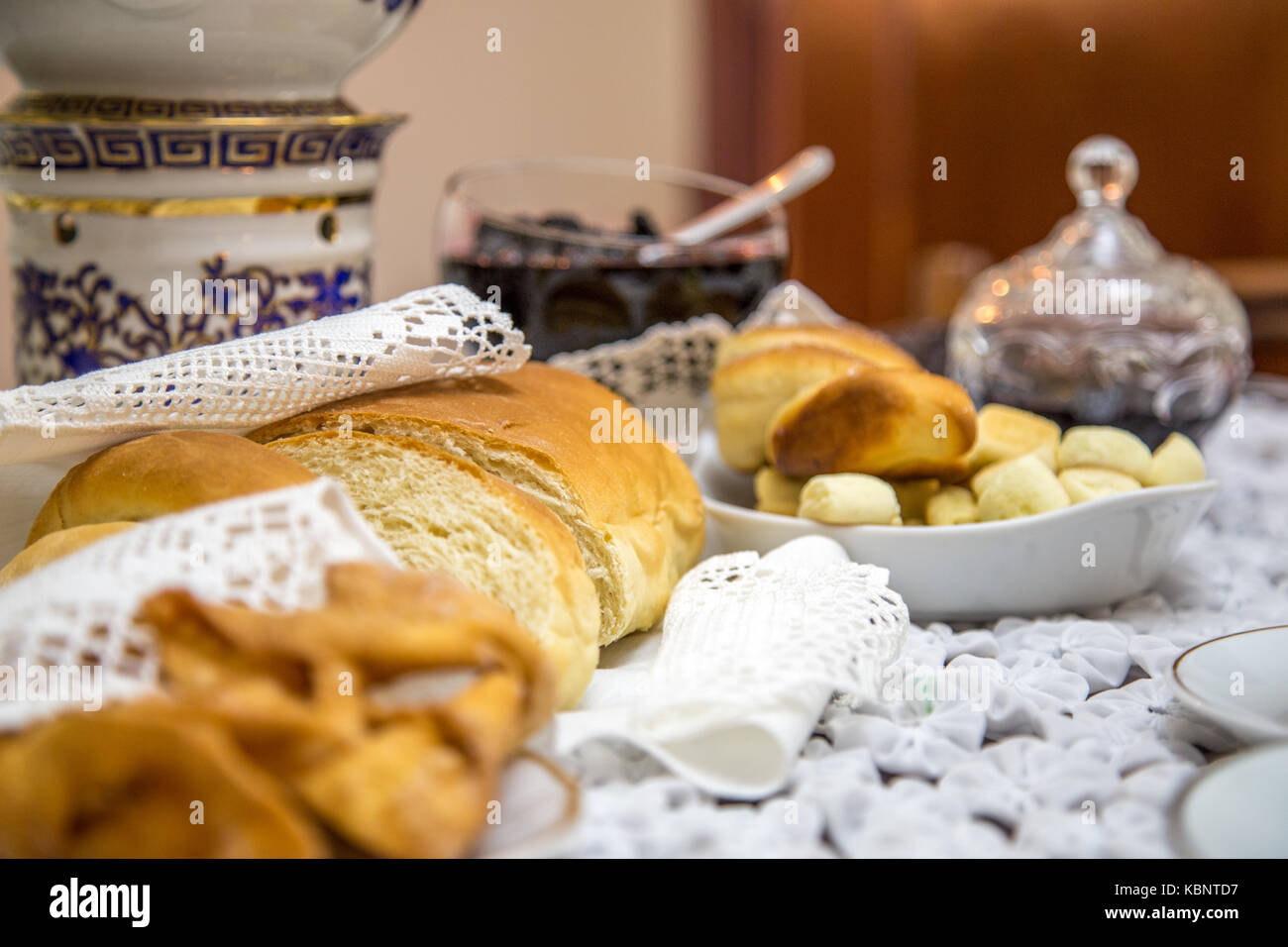 colonial breakfast brazil Stock Photo - Alamy