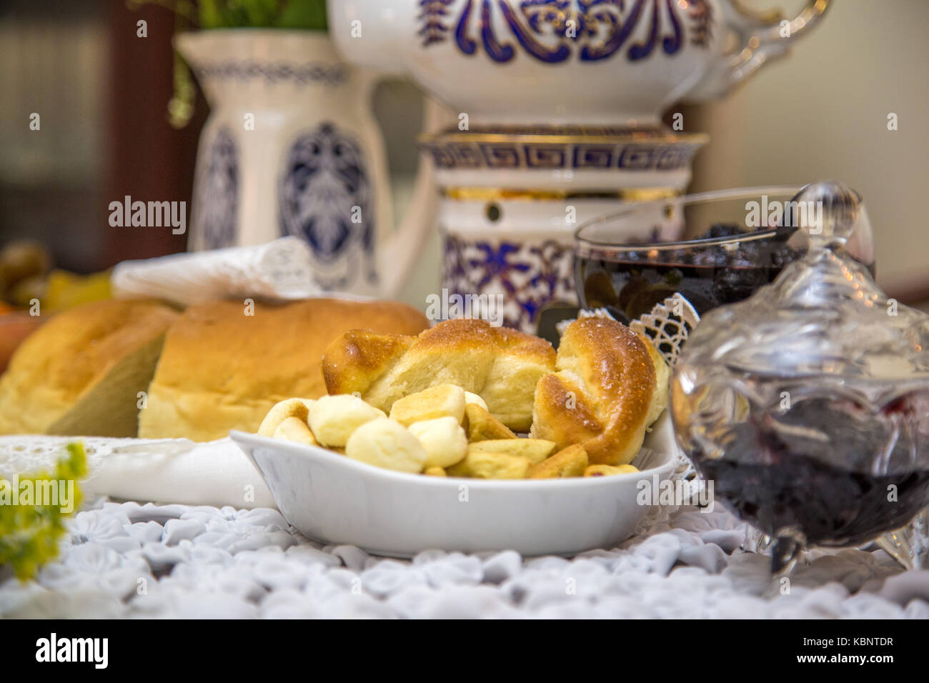colonial breakfast brazil Stock Photo - Alamy