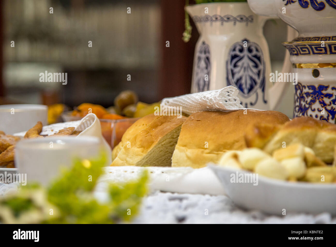 colonial breakfast brazil Stock Photo - Alamy