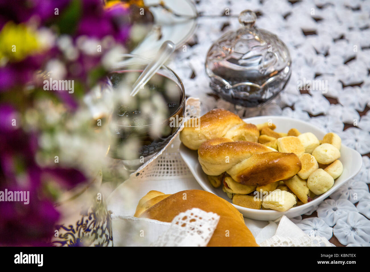 colonial breakfast brazil Stock Photo - Alamy