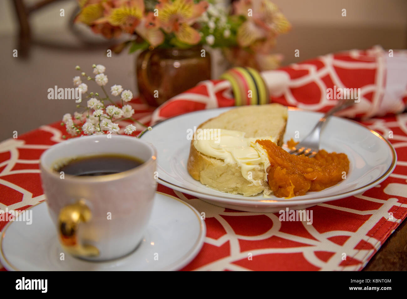 colonial breakfast brazil Stock Photo - Alamy