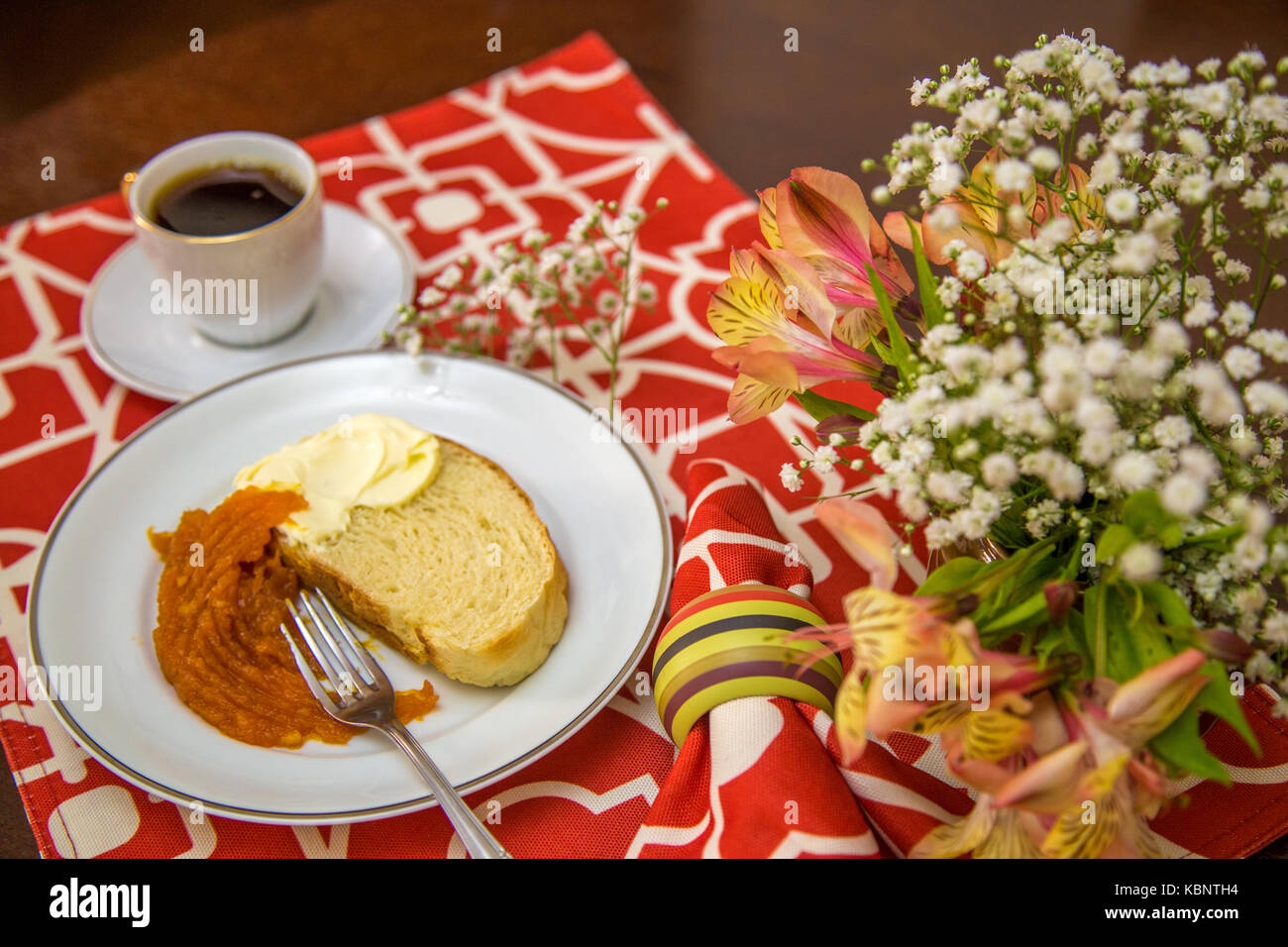 colonial breakfast brazil Stock Photo - Alamy
