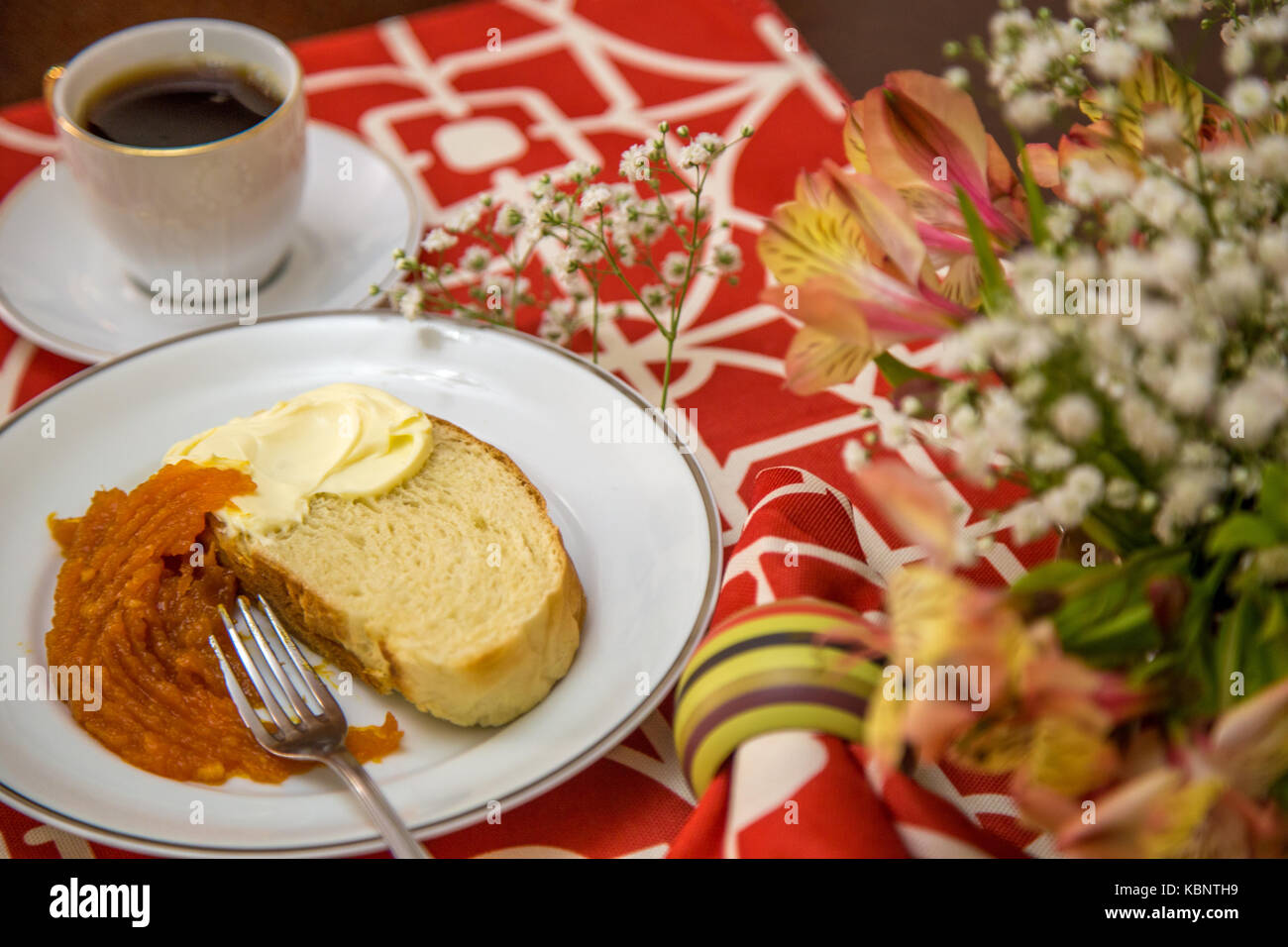 colonial breakfast brazil Stock Photo - Alamy