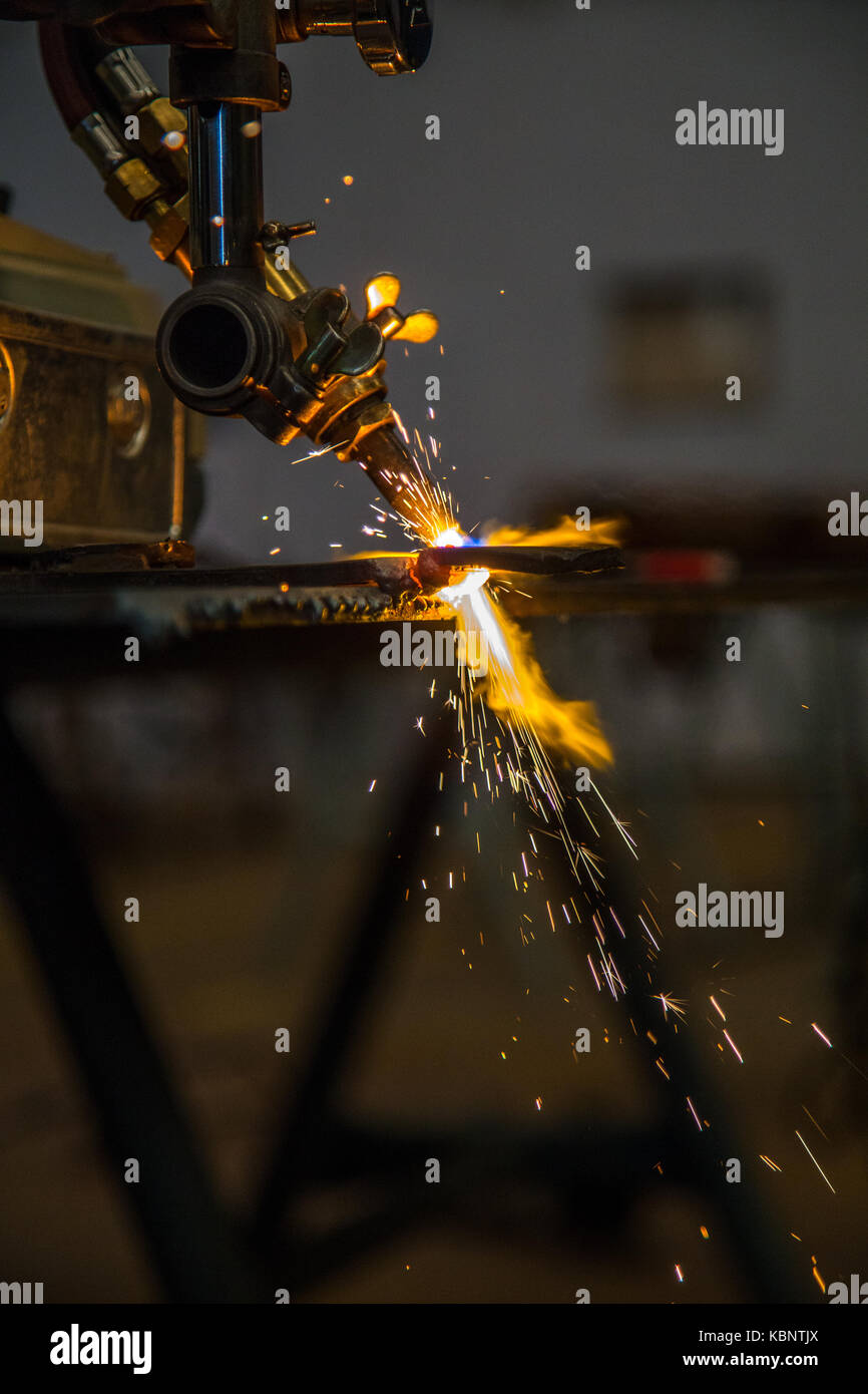 spark industry production man Stock Photo - Alamy