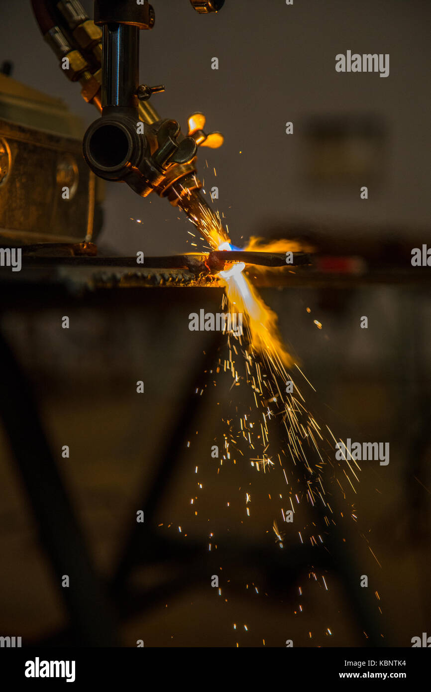 spark industry production man Stock Photo - Alamy